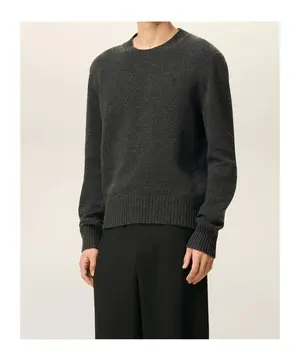 AMI Paris De Coeur Crew Neck Sweater - Anthracite