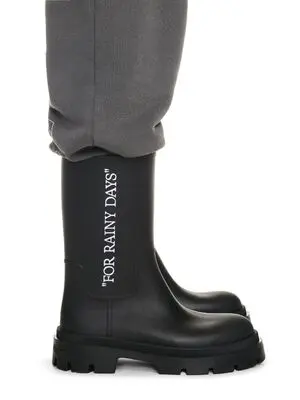 Off-White Round Toe Boots