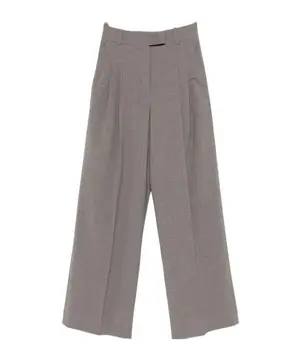 BY MALENE BIRGER Cymbaria High-waist Wide-leg Trousers - Gray