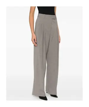 BY MALENE BIRGER Cymbaria High-waist Wide-leg Trousers - Gray