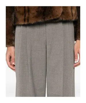 BY MALENE BIRGER Cymbaria High-waist Wide-leg Trousers - Gray