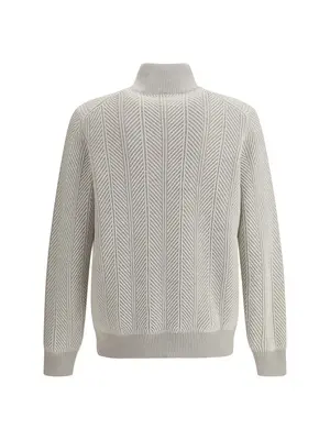 Brunello Cucinelli Turtleneck Long-sleeved Sweater - Gray