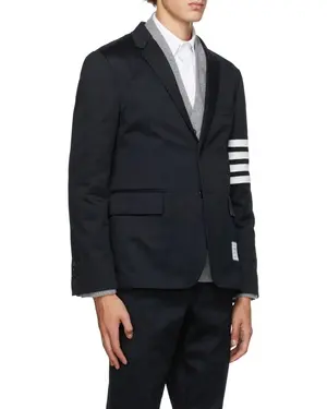 Thom Browne Single-breasted Blazer With Four-bar Stripes