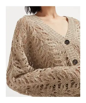 Brunello Cucinelli V-neck Buttoned Cardigan With Ribbed Edges