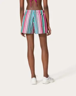Valentino Garavani Popeline Stripe Shorts