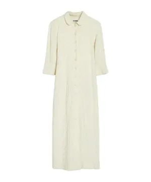 JIL SANDER Floral-embellished Buttoned Maxi Dress