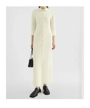 JIL SANDER Floral-embellished Buttoned Maxi Dress