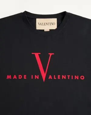 Valentino Garavani Logo Printed Crewneck T-shirt - Black