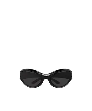 Balenciaga Geometric Frame Sunglasses - Black