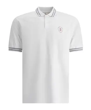 Brunello Cucinelli Logo Printed Short-sleeved Polo Shirt