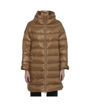 Herno Quilted Down Long Jacket With Volcanic Collar