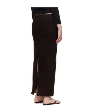 ST. AGNI Slim-fit Paneled Maxi Skirt