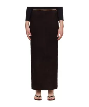 ST. AGNI ST. AGNI Slim-Fit Paneled Maxi Skirt Black