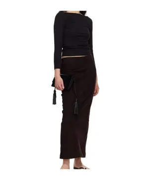 ST. AGNI Slim-fit Paneled Maxi Skirt