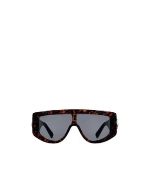 Gucci Rectangular Frame Sunglasses With Double G Detail - Dark Brown Hawksbill Turtle