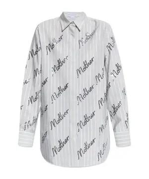 Stella McCartney Sequin Embellished Striped Shirt - White