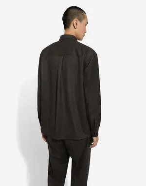 Dolce & Gabbana Dolce Gabbana Oversize Flannel Shirt - Grey