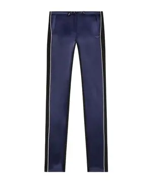 DIESEL® Knit And Satin Track Pants With Piping
