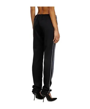 DIESEL® Knit And Satin Track Pants With Piping
