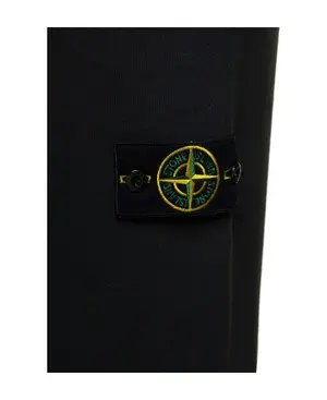 Stone Island Logo Patch Track Pants - Black