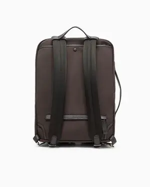 Giorgio Armani Logo Printed Zipped Backpack