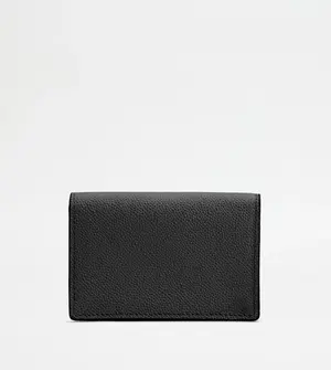 TOD'S Foldover Top Cardholder - Black
