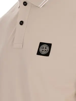 Stone Island Logo Patch Short-sleeved Polo Shirt - No