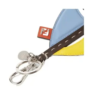Fendi Ff Plaque Boat-shaped Keyring