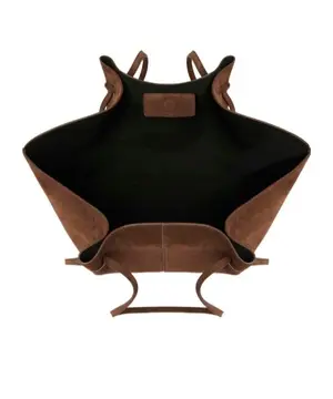 Yuzefi Large Mochi Suede Tote - Chocolate