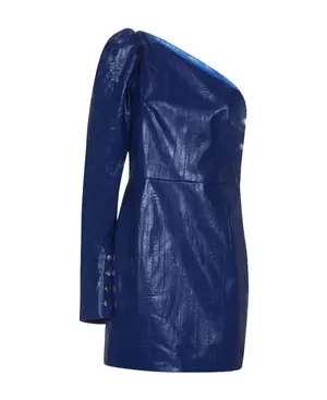 ROTATE BY BIRGER CHRISTENSEN One-shoulder Dress With Metal Buttons