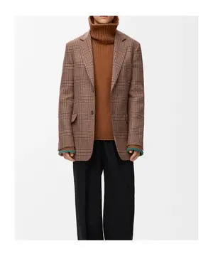 Loewe Ribbed Knit Turtleneck Jumper - Tan