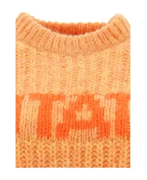 ROTATE BY BIRGER CHRISTENSEN Logo Bubble Sleeve Cropped Sweater