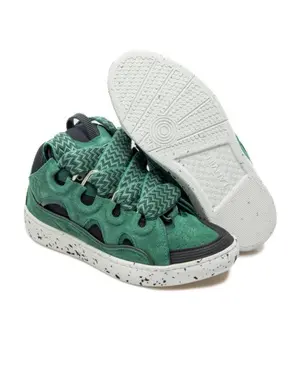 LANVIN Curb Lace-up Sneakers - Green
