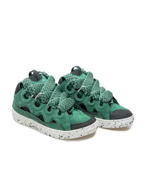 LANVIN Curb Lace-up Sneakers - Green
