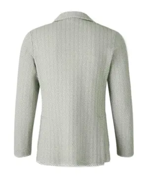 LARDINI Herringbone Single-breasted Blazer - Gray