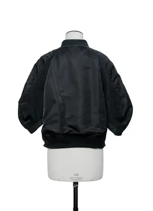 Sacai Denim Twill Jacket With Patchwork Design - Black