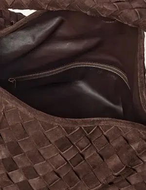 Bottega Veneta Large Braided Tote Bag - Chocolate
