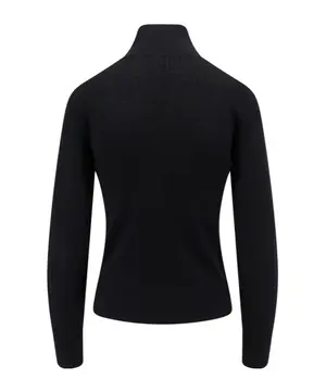 Pinko High-neck Knitted Jumper With Decorative Side Buttons