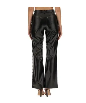 Moschino Embellished Trousers With Rivets
