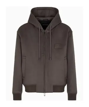 Emporio Armani Hooded Zip-up Jacket - Black