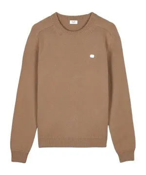 Celine Crew Neck Sweater In Wool And Cashmere - Camel