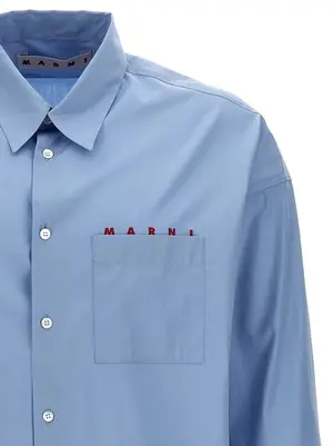 Marni Logo Printed Long-sleeved Shirt