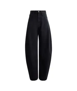 Alaïa Alaia High-Waist Curved Jeans Black