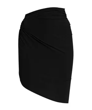 Jacquemus Draped Mini Skirt With Pendant Detail - Black