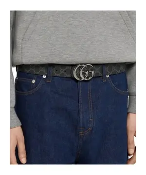 Gucci Gg Marmont Reversible Belt - Black