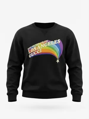 Gucci Los Angeles Rainbow Graphic Sweatshirt