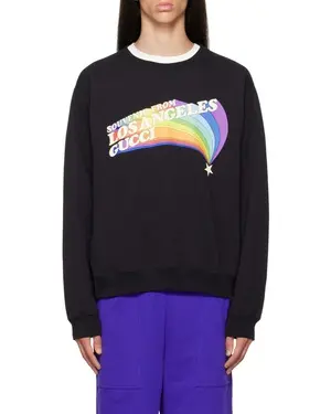 Gucci Los Angeles Rainbow Graphic Sweatshirt