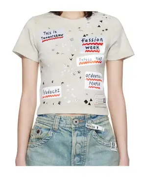 Mihara Yasuhiro Distressed Graphic T-shirt
