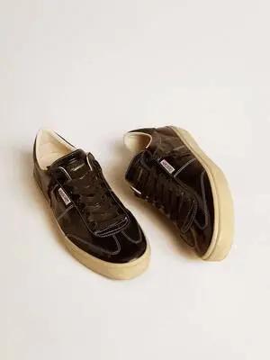 GOLDEN GOOSE Soul Star Patent Leather Sneakers - Black