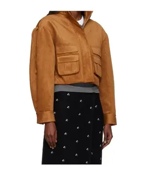SHUSHU/TONG Stand Collar Zip Up Pocket Jacket